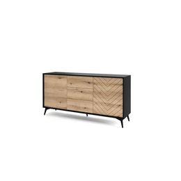 M&ouml;bel Kraft Sideboard schwarz Ma&szlig;e (cm): B: 154 H: 77 &raquo; M&ouml;bel Kraft