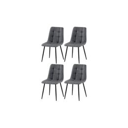 M&ouml;bel Kraft Esszimmerstuhl 4er-Set Antibes grau Ma&szlig;e (cm): B: 45 H: 84 &raquo; M&ouml;bel Kraft