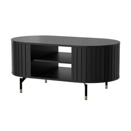 Selsey Couchtisch oval schwarz Ma&szlig;e (cm): B: 56 H: 47 &raquo; M&ouml;bel Kraft