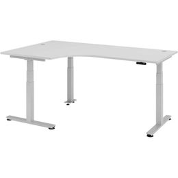 Hammerbacher VXDSM82/W/S elektrisch h&ouml;henverstellbarer Schreibtisch 63 - 127 cm wei&szlig; / silber