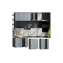 VICCO H&auml;ngeschrank Fame-Line Anthrazit Hellblau-Grau gerahmt 60 cm
