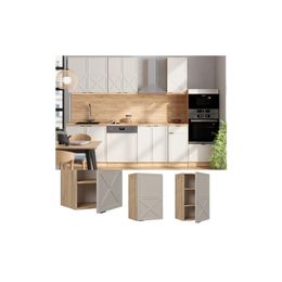 VICCO H&auml;ngeschrank Fame-Line Eiche Grau-Beige gerahmt 45 cm