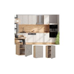 VICCO H&auml;ngeschrank Fame-Line Eiche Grau-Beige gerahmt 50 cm