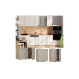 VICCO H&auml;ngeschrank Fame-Line Eiche Grau-Beige gerahmt 60 cm