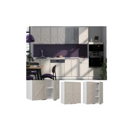 VICCO H&auml;ngeschrank Fame-Line Wei&szlig; Grau-Beige gerahmt 60 cm