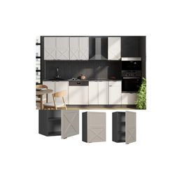 VICCO H&auml;ngeschrank Fame-Line Anthrazit Grau-Beige gerahmt 50 cm