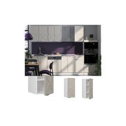VICCO H&auml;ngeschrank Fame-Line Wei&szlig; Grau-Beige gerahmt 30 cm