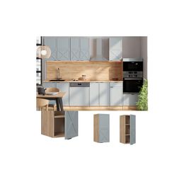 VICCO H&auml;ngeschrank Fame-Line Eiche Hellblau-Grau gerahmt 30 cm