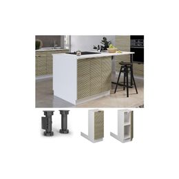 VICCO Regalinselunterschrank Fame-Line Wei&szlig; Eiche gefr&auml;st 30 cm