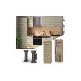 VICCO Vorratsschrank Fame-Line Eiche gefr&auml;st 60 cm 3 T&uuml;ren