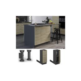 VICCO Regalinselunterschrank Fame-Line Anthrazit Eiche gefr&auml;st 30 cm