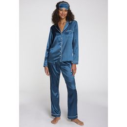 s.Oliver Pyjama gr&uuml;n Gr. 48 f&uuml;r Damen. V-Ausschnitt und Piping. Regular Fit