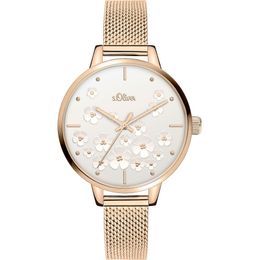 s.Oliver Uhr Damen Gr&ouml;&szlig;e One Size gold / wei&szlig;