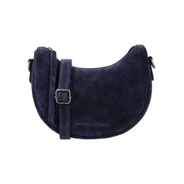 HIDE & STITCHES Leder-Schultertasche "Brazos" in Dunkelblau - (B)22 x (H)16 x (T)5,5 cm - 46% | Damen-taschen