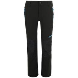 Trollkids Softshellhose "Lysefjord" in Schwarz/ Hellblau - 41% | Gr&ouml;&szlig;e 164 | Kinderhosen