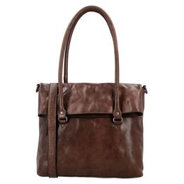 HIDE & STITCHES Leder-Schultertasche "Westland" in Dunkelbraun - (B)36 x (H)29 x (T)9 cm - 67% | Damen-taschen