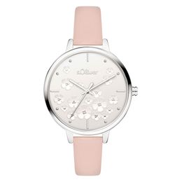 s.Oliver Uhr Damen Gr&ouml;&szlig;e One Size rosa / silber