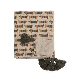 Bloomingville Plaid "Charlie" in Beige/ Braun - (L)160 x (B)130 cm - 15% | Decken