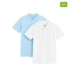 COOL CLUB 2er-Set: Poloshirts in Wei&szlig;/ Hellblau - 50% | Gr&ouml;&szlig;e 122 | Kinder-oberteile