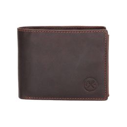 HIDE & STITCHES Leder-Geldb&ouml;rse in Braun - (B)8 x (H)10 x (T)1,5 cm - 61% | Herren-portemonnaies-etuis
