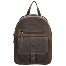 HIDE & STITCHES Leder-Rucksack in Braun - (B)20,5 x (H)28,5 x (T)11 cm - 62% | Damen-taschen