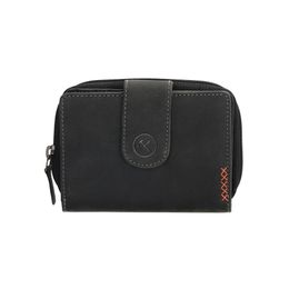 HIDE & STITCHES Leder-Geldb&ouml;rse in Schwarz - (B)12,5 x (H)9 x (T)3,5 cm - 58% | Portemonnaies-etuis