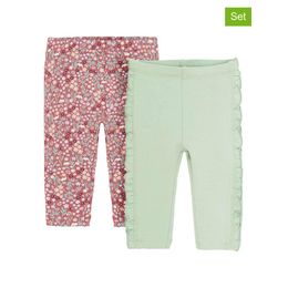 COOL CLUB 2er-Set: Leggings in Pink/ Gr&uuml;n - 46% | Gr&ouml;&szlig;e 62 | Babyhosen
