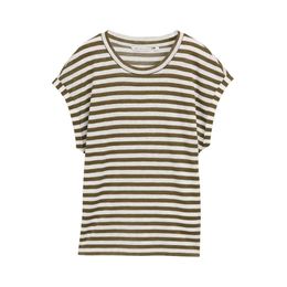 Tom Tailor Denim T-Shirt Damen Gr&ouml;&szlig;e XS oliv / wei&szlig;