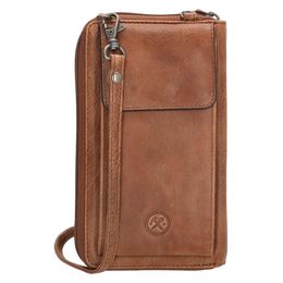 HIDE & STITCHES Leder-Handytasche in Cognac - (B)11,5 x (H)19 x (T)3 cm - 61% | Damen-handytaschen