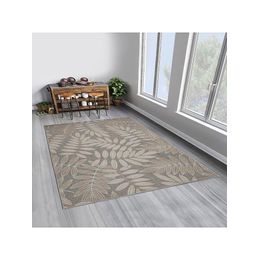 Conceptum Hypnose Baumwoll-Teppich ''Woopamuk185'' in Beige/ Grau - 75% | Gr&ouml;&szlig;e 100x150 cm |