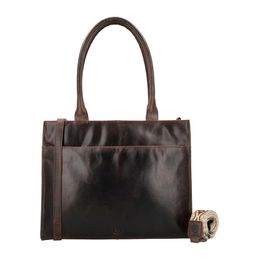 HIDE & STITCHES Leder-Schultertasche in Braun - (B)38 x (H)29 x (T)7 cm - 63% | Damen-taschen