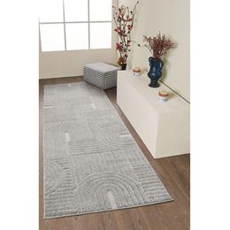 Conceptum Hypnose Hochflor-Teppich ''691B'' in Grau - 74% | Gr&ouml;&szlig;e 120x200 cm |