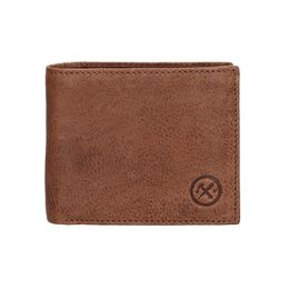HIDE & STITCHES Leder-Geldb&ouml;rse in Cognac - (B)11 x (H)9 x (T)2 cm - 56% | Portemonnaies-etuis