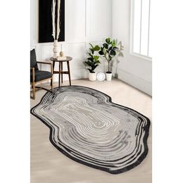 Conceptum Hypnose Kurzflor-Teppich ''Amorf - Ar007'' in Grau/ Beige - 75% | Gr&ouml;&szlig;e 120x180 cm |