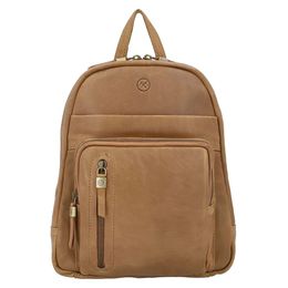 HIDE & STITCHES Leder-Rucksack in Hellbraun - (B)23,5 x (H)28,5 x (T)8,5 cm - 67% | Damen-taschen