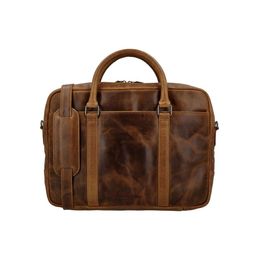 HIDE & STITCHES Leder-Businesstasche in Hellbraun - (B)38 x (H)29 x (T)7 cm - 65% | Herrentaschen