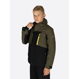 Fischer Ski-/ Snowboardjacke in Khaki/ Schwarz - 53% | Gr&ouml;&szlig;e 128 | Kinder-outdoor-jacken