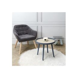 THE HOME DECO FACTORY Beistelltisch in Beige/ Anthrazit - (H)43,5 x &Oslash; 50 cm - 65% | Tische