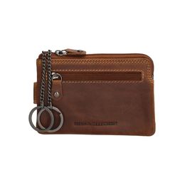 HIDE & STITCHES Leder-Schl&uuml;sseletui in Hellbraun - (B)12 x (H)8 x (T)1 cm - 59% | Portemonnaies-etuis