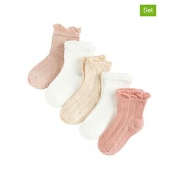 COOL CLUB 5er-Set: Socken in Beige/ Rosa/ Wei&szlig; - 40% | Gr&ouml;&szlig;e 13-15 | Babysocken-strumpfhosen