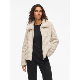 Vila Kunstpelzjacke "VIDORTE" in Creme - 58% | Gr&ouml;&szlig;e 36 | Damenjacken