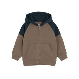 COOL CLUB Sweatjacke in Braun/ Dunkelblau - 47% | Gr&ouml;&szlig;e 122 | Kinder-sweatshirts-jacken