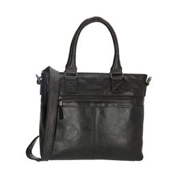Micmacbags Leder-Henkeltasche in Schwarz - (B)33 x (H)28 x (T)9 cm - 63% | Damen-taschen