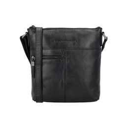 HIDE & STITCHES Leder-Umh&auml;ngetasche in Schwarz - (B)23 x (H)23 x (T)4 cm - 60% | Herrentaschen