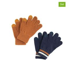COOL CLUB 2er-Set: Handschuhe in Hellbraun/ Dunkelblau - 42% | Gr&ouml;&szlig;e 164/176 | Kinderhandschuhe