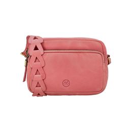 HIDE & STITCHES Leder-Umh&auml;ngetasche in Pink - (B)20 x (H)17 x (T)5 cm - 64% | Damen-taschen