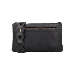 HIDE & STITCHES Leder-Umh&auml;ngetasche in Schwarz - (B)21 x (H)12 x (T)2 cm - 63% | Damen-taschen