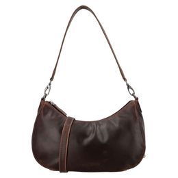 HIDE & STITCHES Leder-Schultertasche "Japura" in Dunkelbraun - (B)30 x (H)19 x (T)9 cm - 68% | Damen-taschen