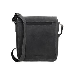 HIDE & STITCHES Leder-Umh&auml;ngetasche in Schwarz - (B)21 x (H)22 x (T)6,5 cm - 61% | Damen-taschen
