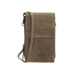 HIDE & STITCHES Leder-Handytasche in Khaki - (B)11 x (H)20 x (T)3 cm - 62% | Damen-handytaschen